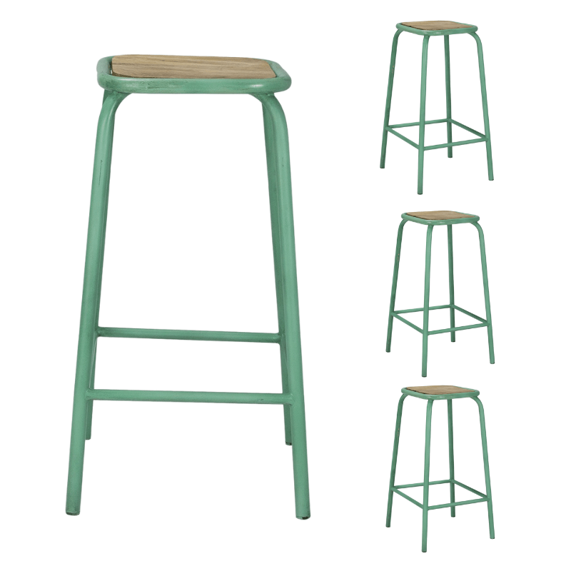 Pack 4 Taburetes de bar vintage Manhatan